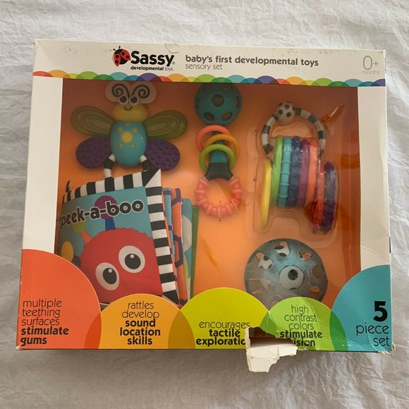 Sassy | Toys | Sassy Babys First Developmental Toys Gift Set Sensory ...
